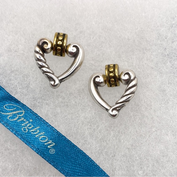 Brighton | Jewelry | Brighton Gold Silver Callie Heart Knocker Post ...
